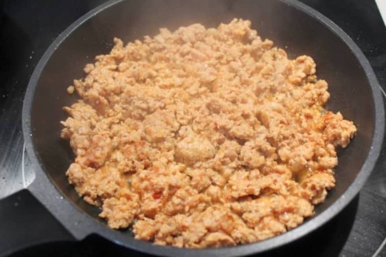 Picadillo o masa de chorizo de mi madre - Olor a hierbabuena