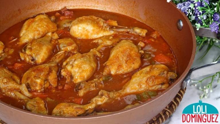 Pollo al chilindrón receta de la abuela - Olor a hierbabuena